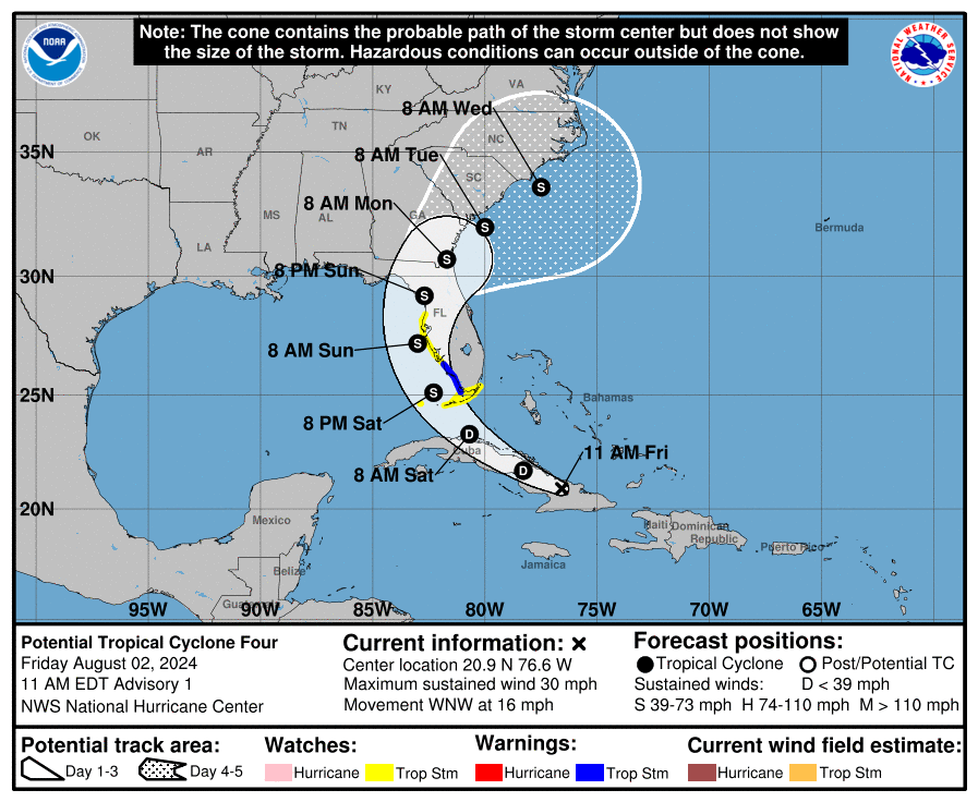 Forecast: Tropical Cyclone May Bring South Florida Heavy Rains, Floods ...